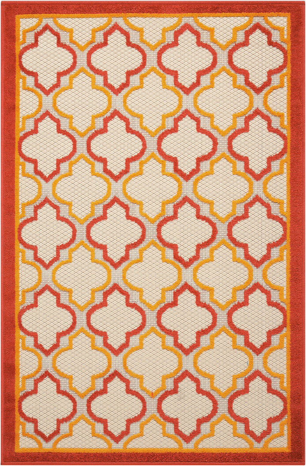Winston Porter Red-No Pattern and Not Solid Colour-3’ X 4’ Red Trellis ...