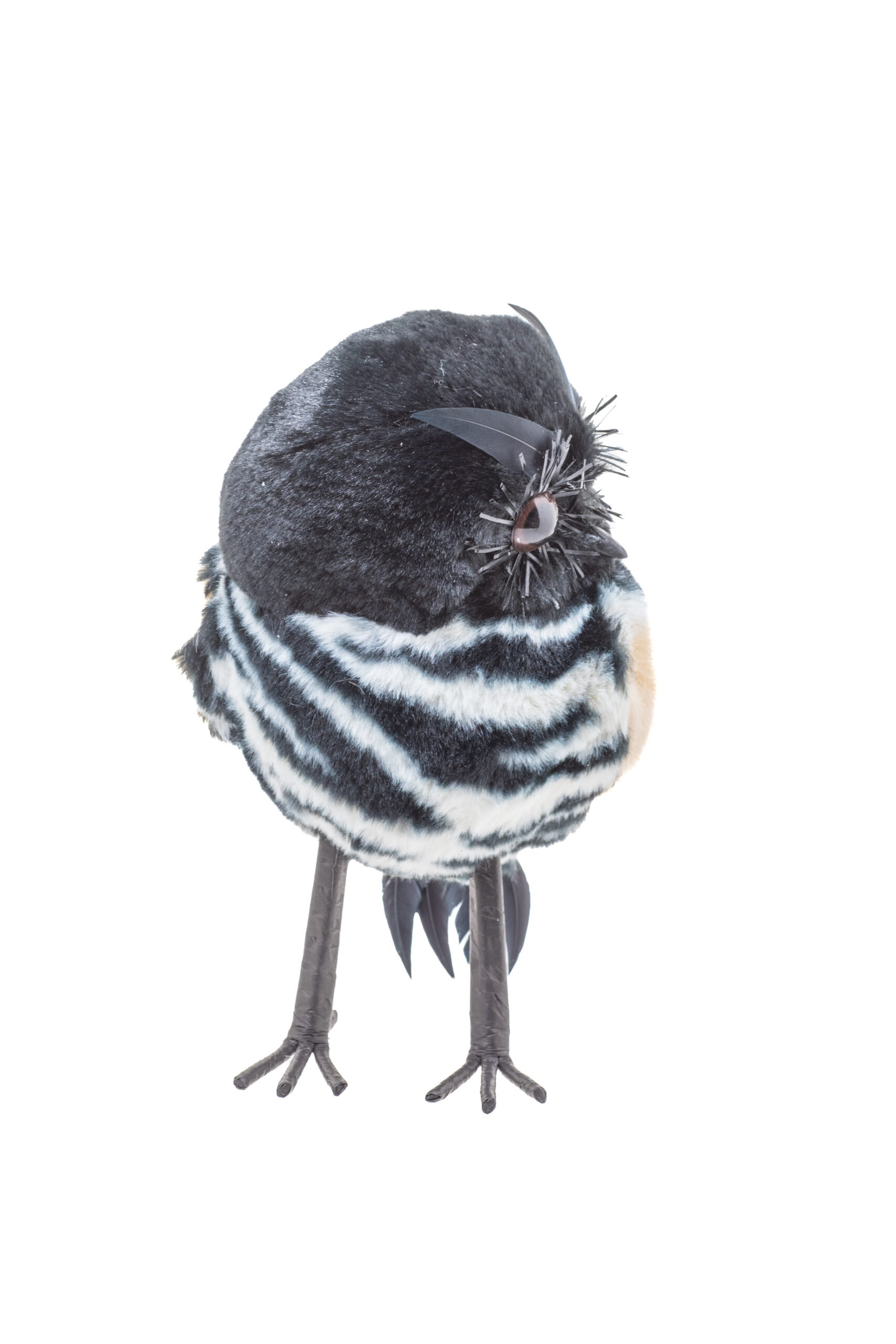 The Holiday Aisle® Black/Cream Polylon Standing Watchful Owl | Wayfair
