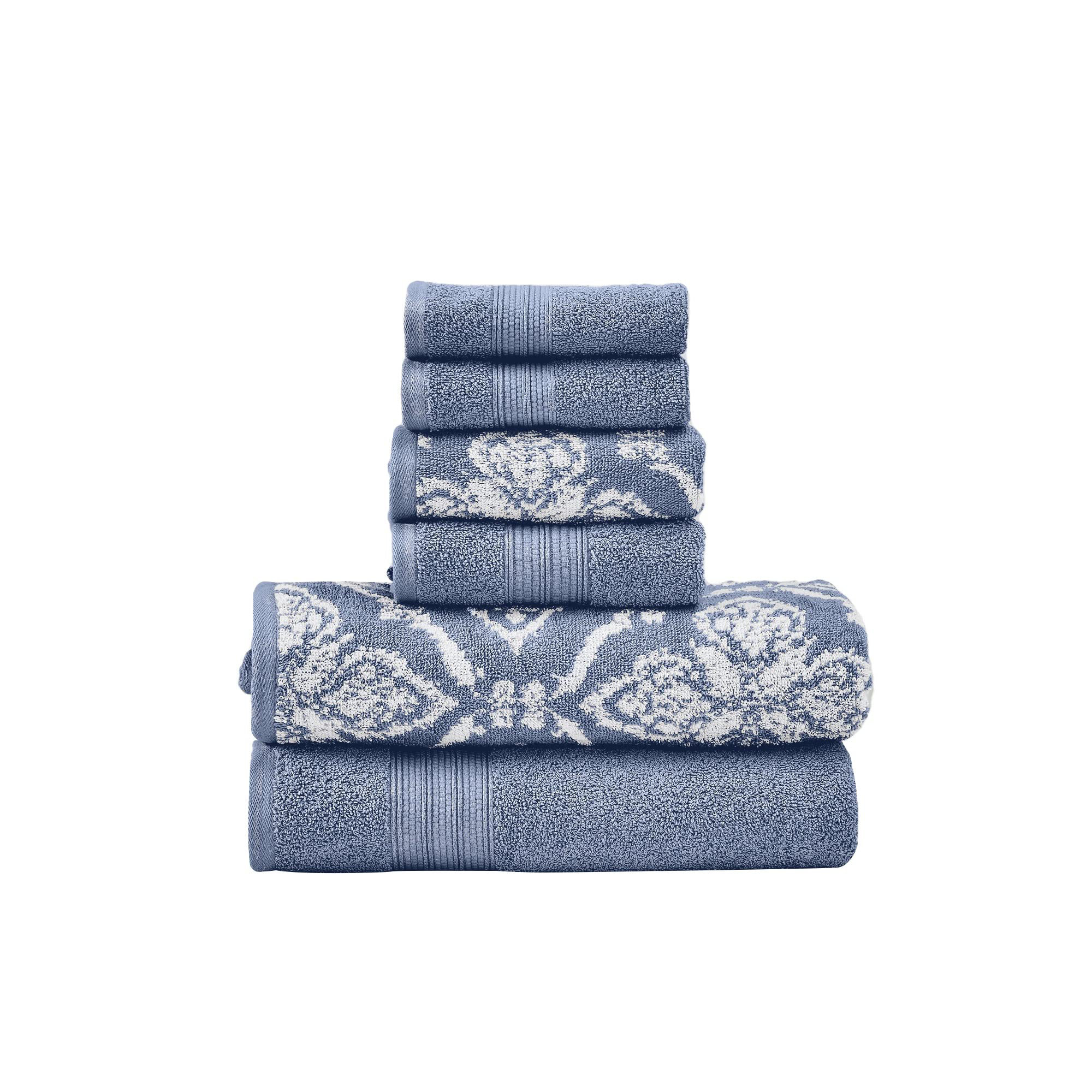 Canora Grey 6-Piece Reversible Yarn Dyed Jacquard Towel Set - Bath ...
