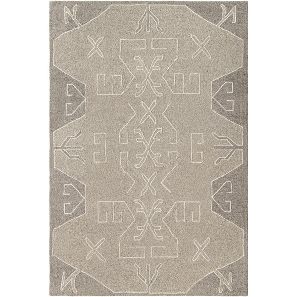 Demie Hand Tufted Wool Gray/Tan Rug & Reviews | Joss & Main