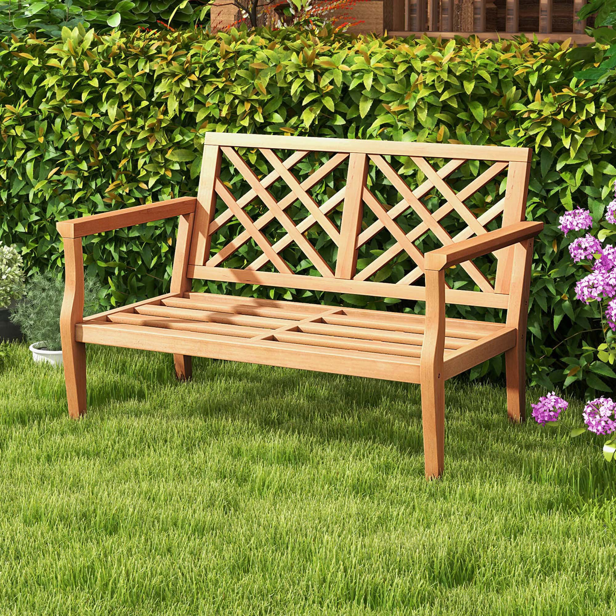 Lark Manor™ 2-person Outdoor Garden Bench With Comfy Armrests And ...
