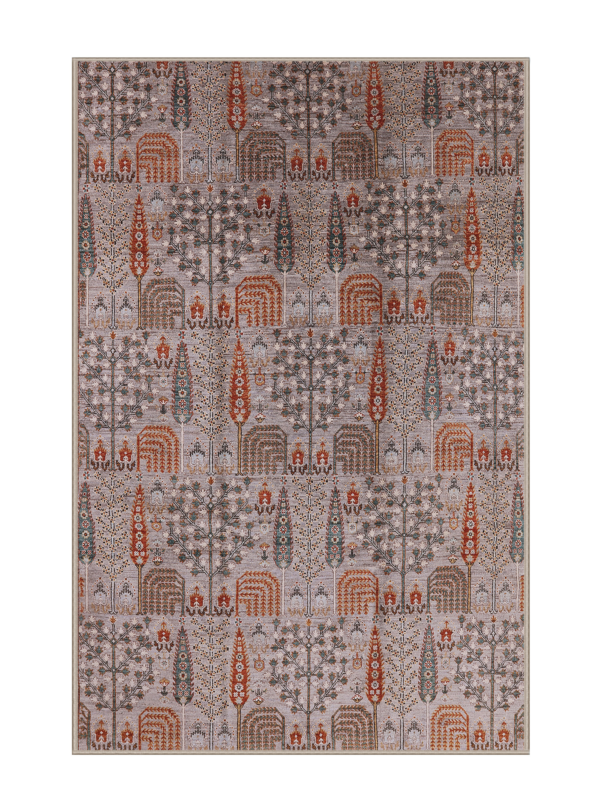 Bungalow Rose Southwestern Red/Gray Area Rug | Wayfair