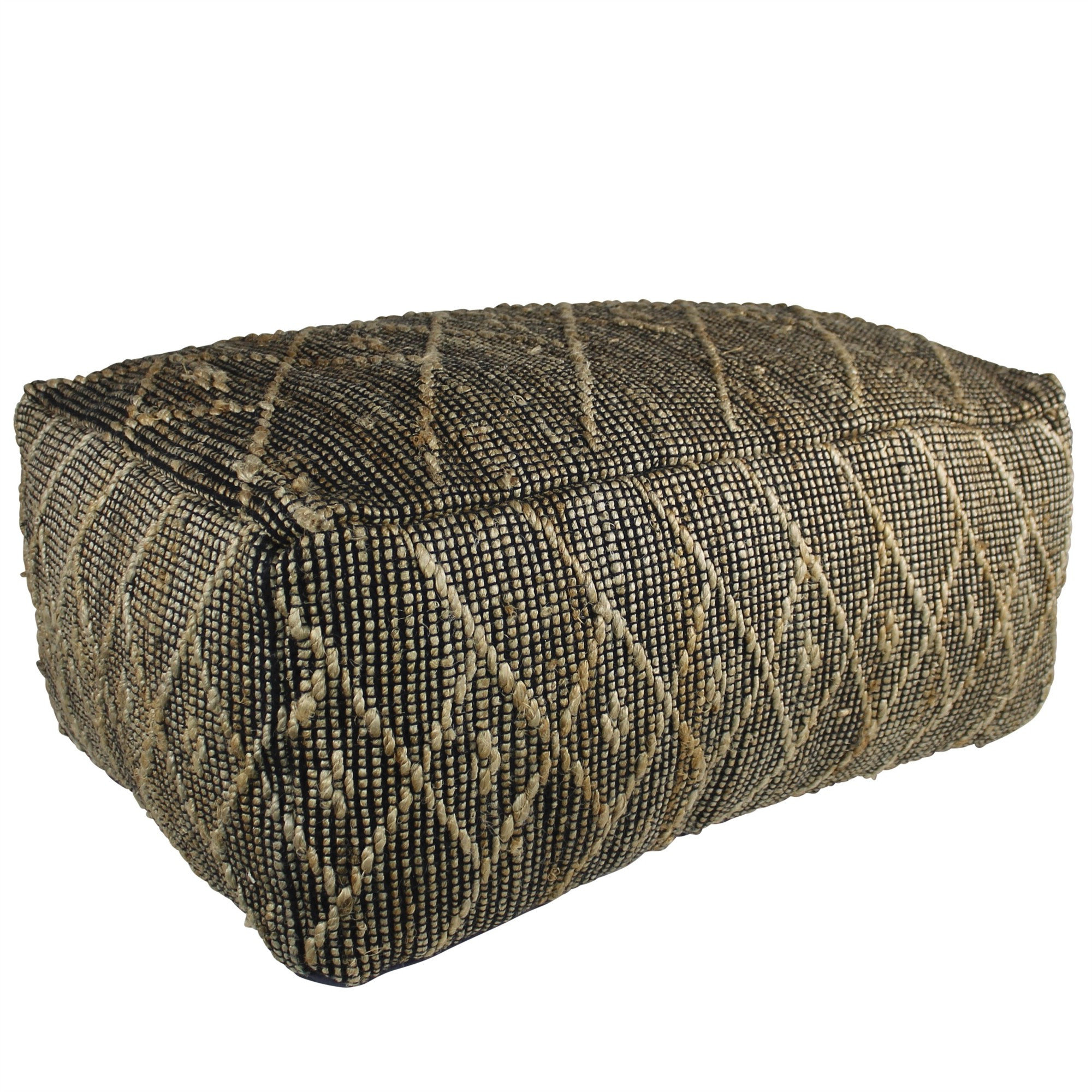 Dakota Fields 21'' Wide Rectangle Geometric Pouf Ottoman | Wayfair