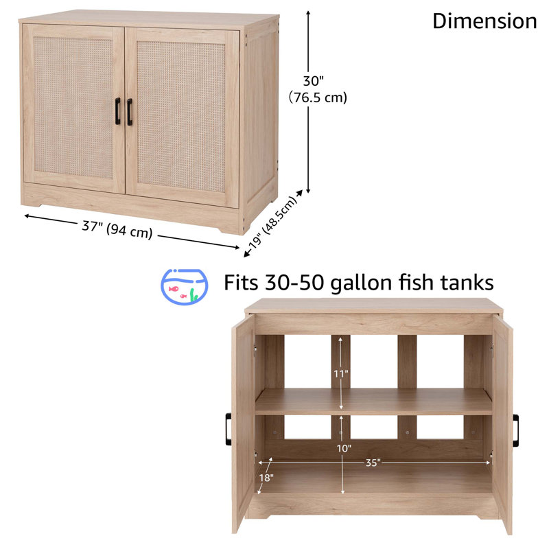 Archie & Oscar™ Archie & Oscar 30 Gallon Aquarium Stand, Fish Tank ...