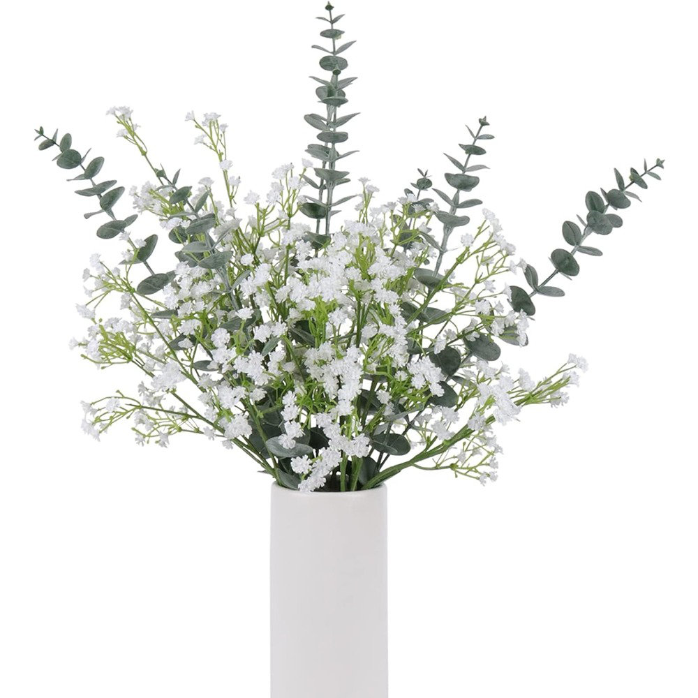 Dakota Fields 18 pièces de fleurs artificielles Babys Breath Fake Eucalyptus Leaves - Wayfair Canada