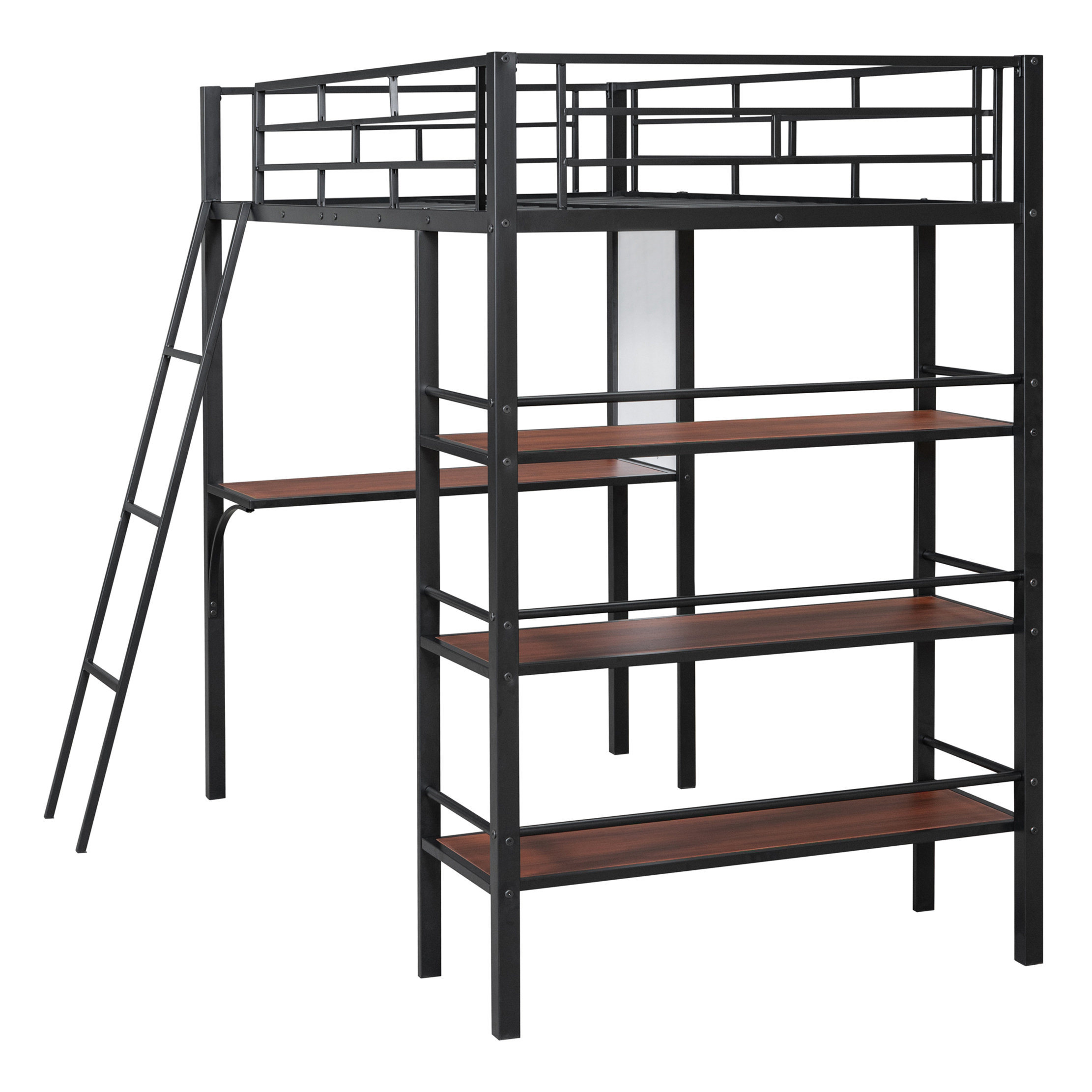 Mason & Marbles Stylish Metal Loft Bed With Multiple Functionalities ...