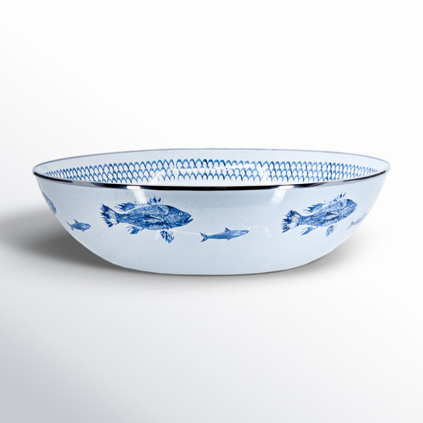 Fish Camp Enamelware Serving Bowl | Birch Lane