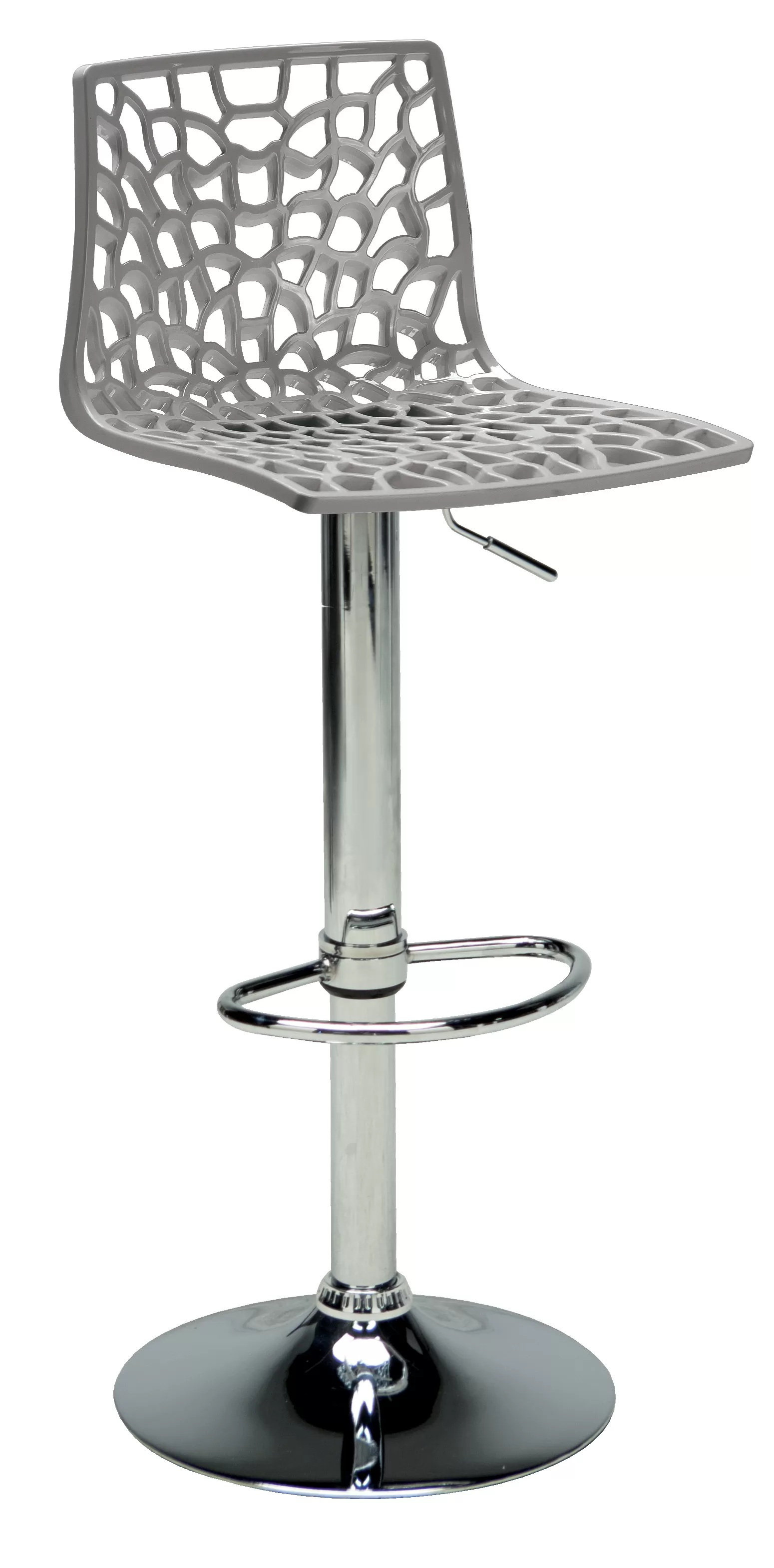 Ivy Bronx Spider Adjustable Height Bar Stool - Glossy Jute | Wayfair