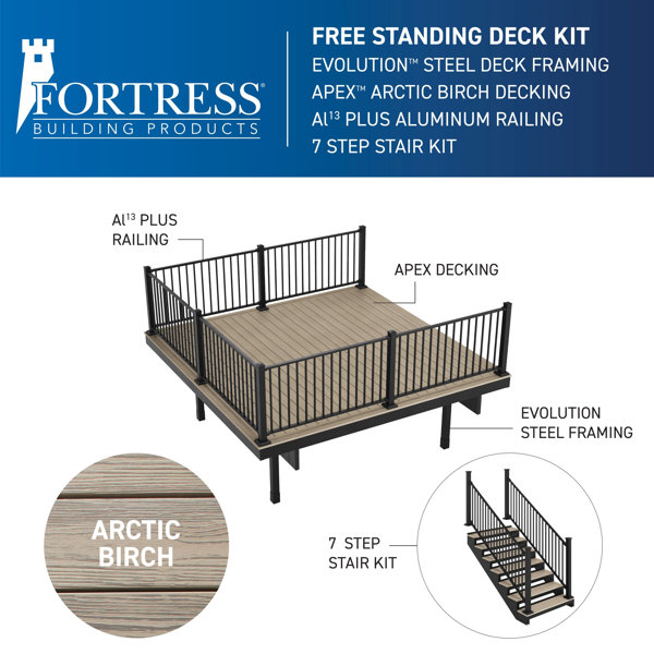 Fortress Building Products Fortress 12'' X 12'' Freestanding Deck Kit ...