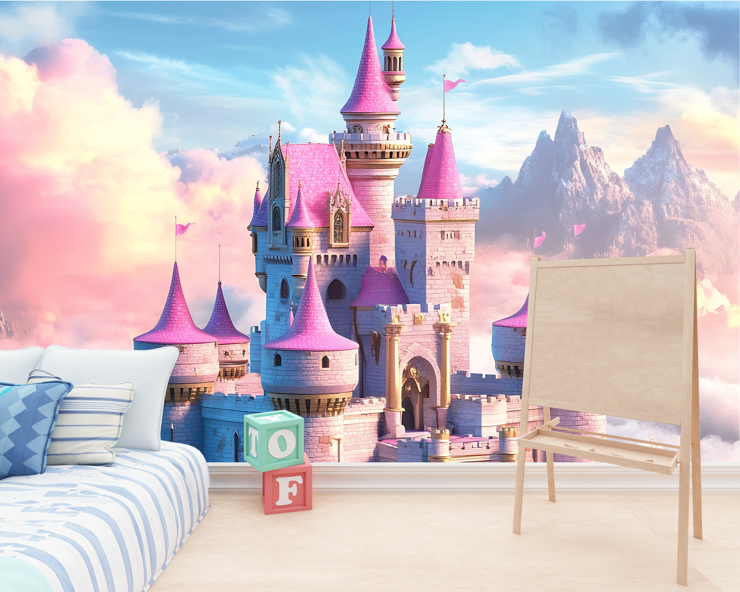 Gemma Violet Fantasy Castle In The Clouds Wallpaper – Enchanting ...