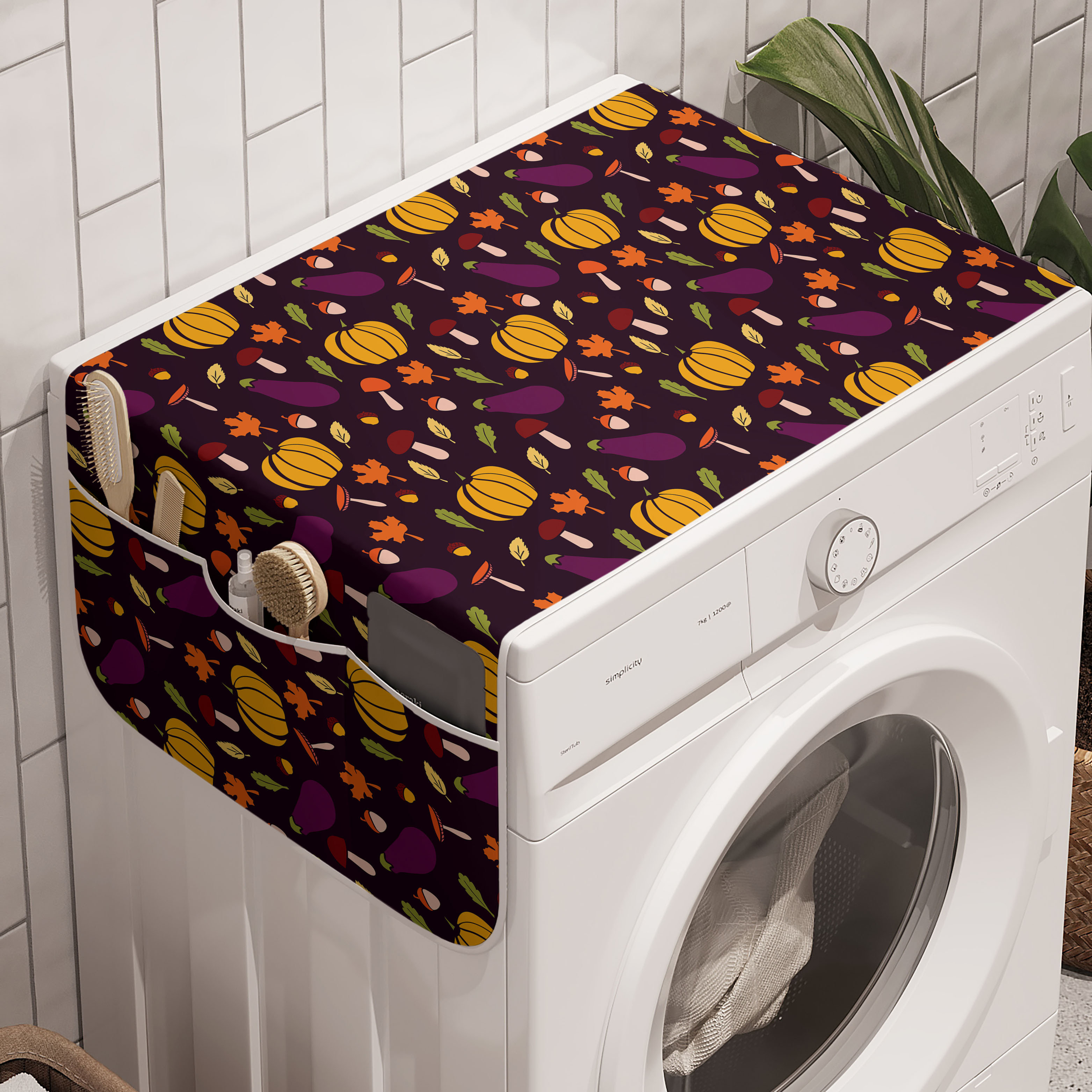 East Urban Home Autumn Washing Machine Organizer Pack of 2 47" x 18.5 ...