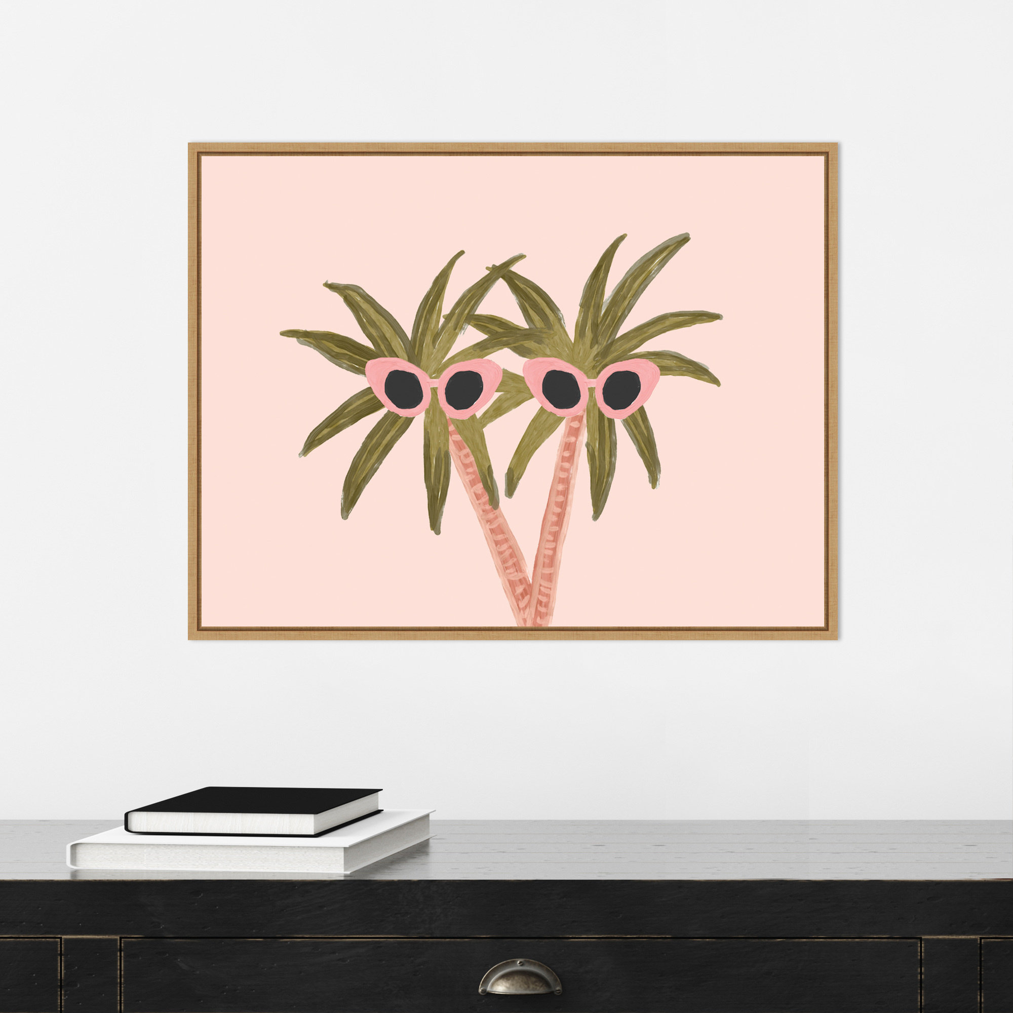 Bayou Breeze Palm Trees and Sunglasses by Kendra Dandy - Floater Frame ...