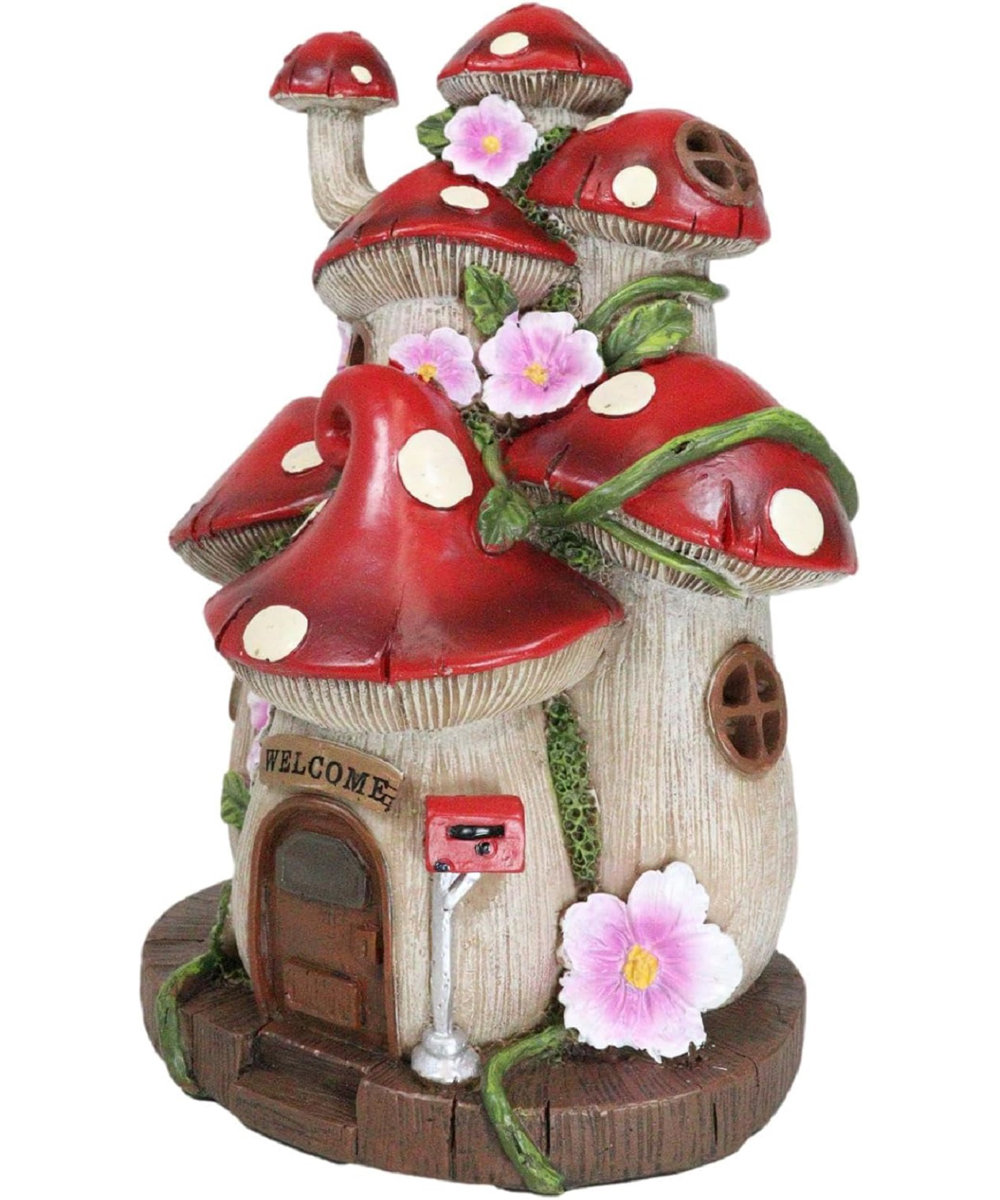 Trinx LED Light Up Enchanted Fairy Garden Toadstool Mushrooms Cottage ...
