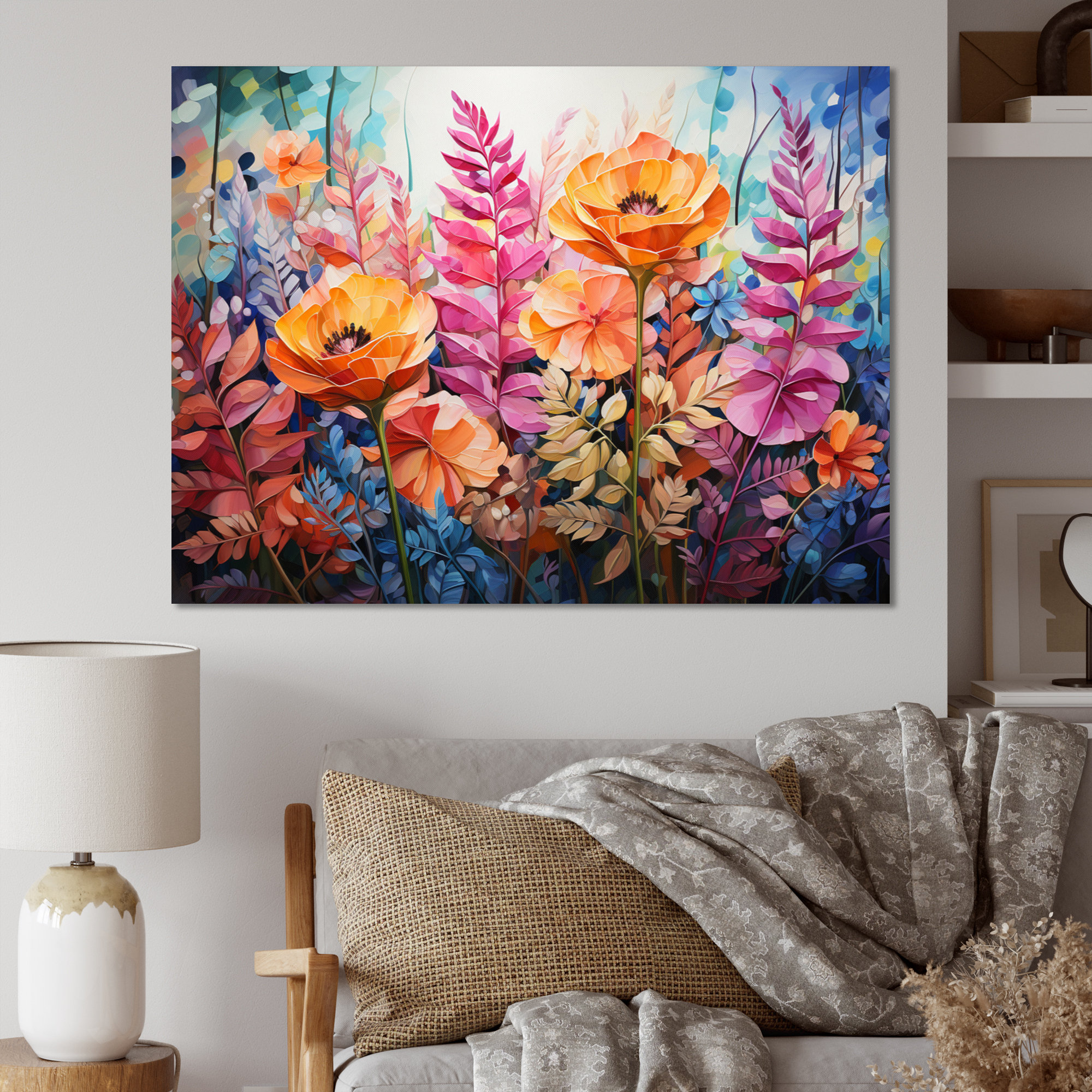 Red Barrel Studio® Multicolored Ferns Collage V - Print | Wayfair