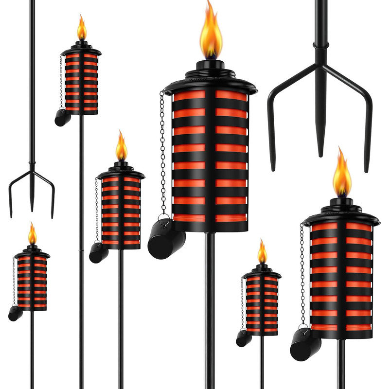 JASODI 16oz Home Garden Torch, 59-Inch Upgraded Citronella Torches ...