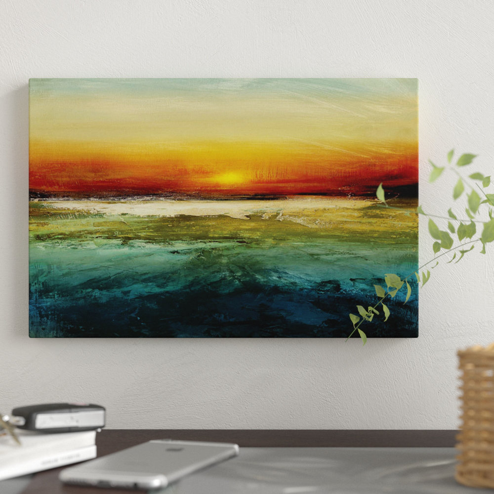 East Urban Home 'Setting Sun' Print on Canvas | Wayfair