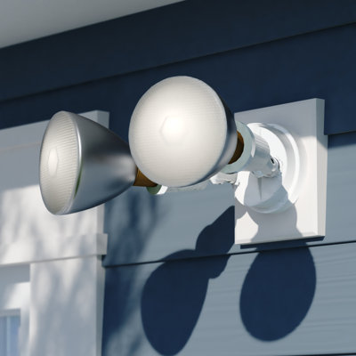 Globe Electric Company 2 - Head Hardwired Outdoor Security Flood Light ...