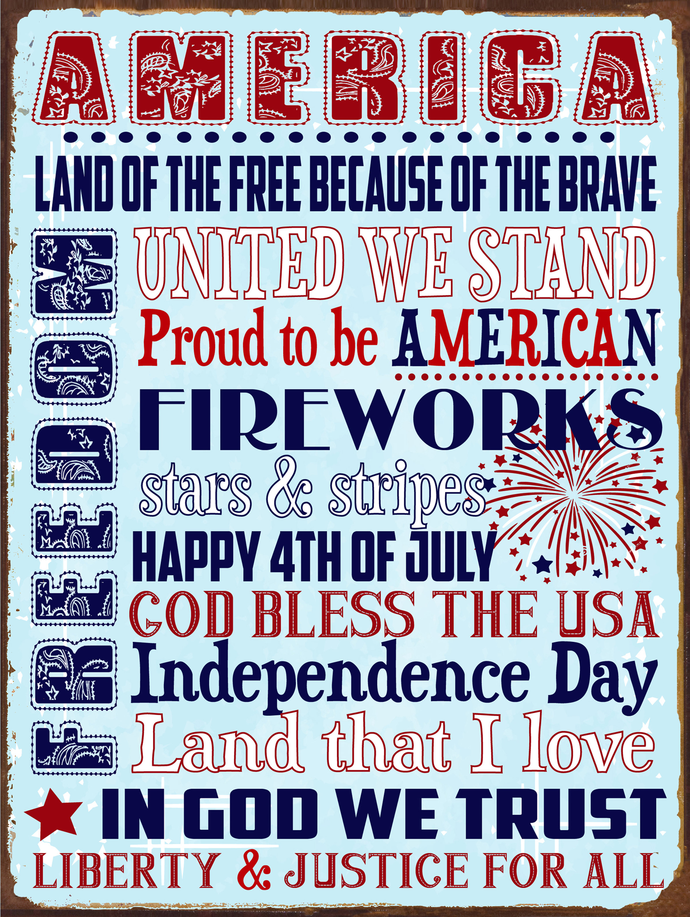 The Holiday Aisle® Proud To Be American 4th Of July Metal Sign | Wayfair The Holiday Aisle® Proud To Be American 4th Of July Metal Sign | Wayfair