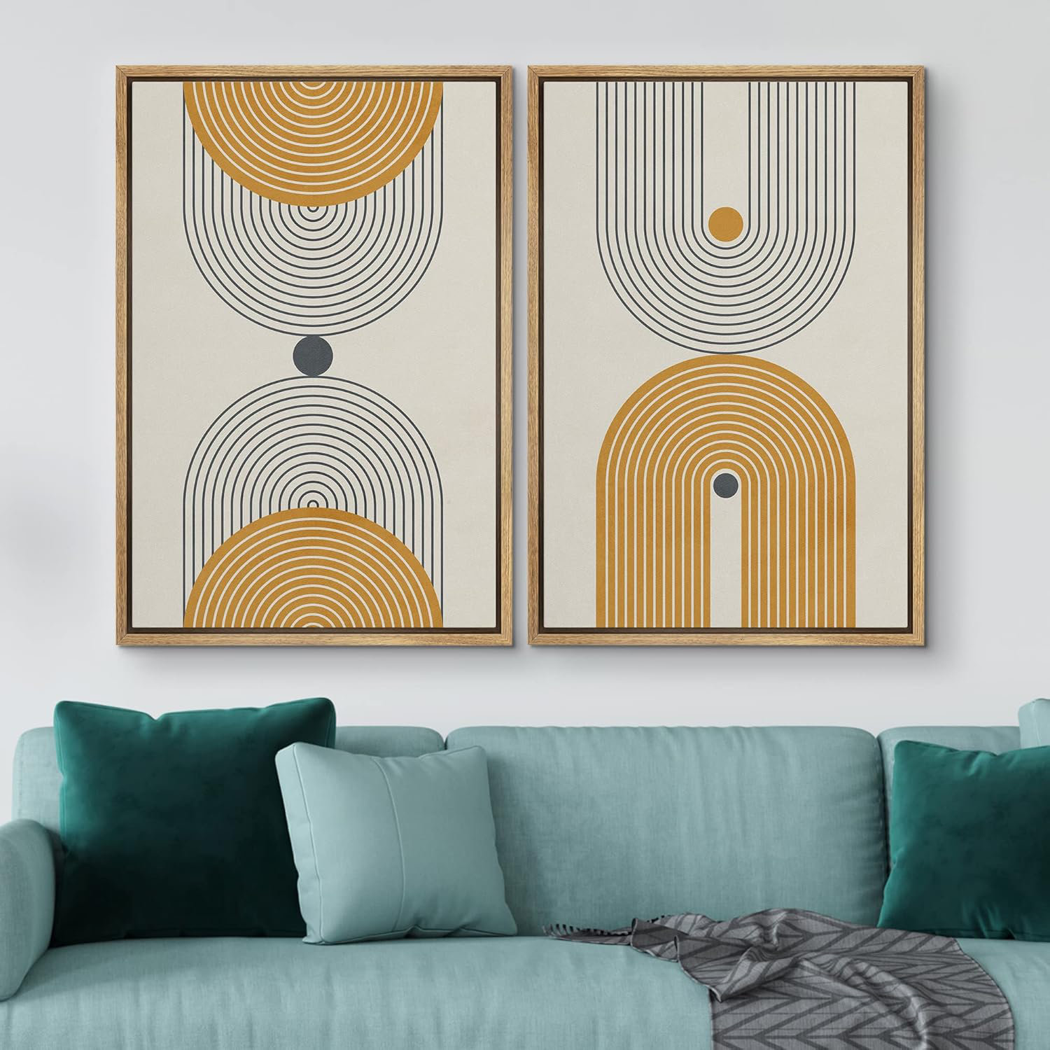 IDEA4WALL Mid Century Modern Boho Geometric Spiral Mosaic Nature ...