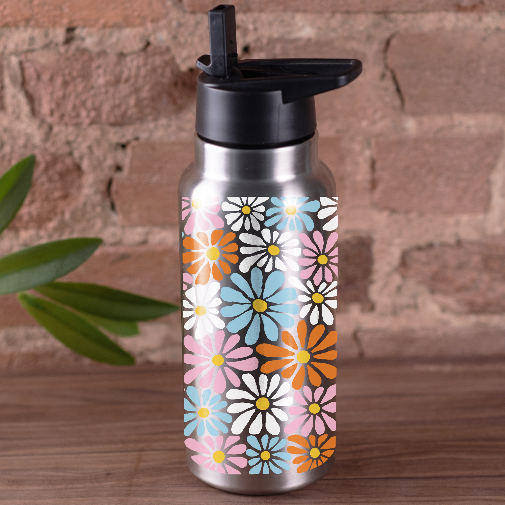 Designs Direct Creative Group Hippie Floral Pattern 32 oz. Tumbler with ...
