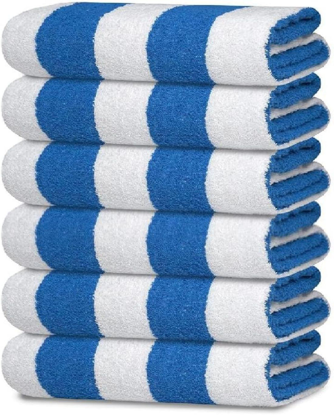 Kazoo Beach Towels (Stripe) 6 Pack (Size 30X60) Inches Oversized, 100% ...