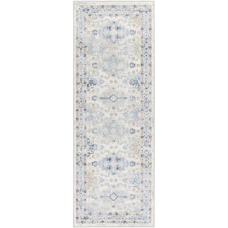 Langley Street Benfield Flatweave Performance Blue Rug & Reviews | Wayfair