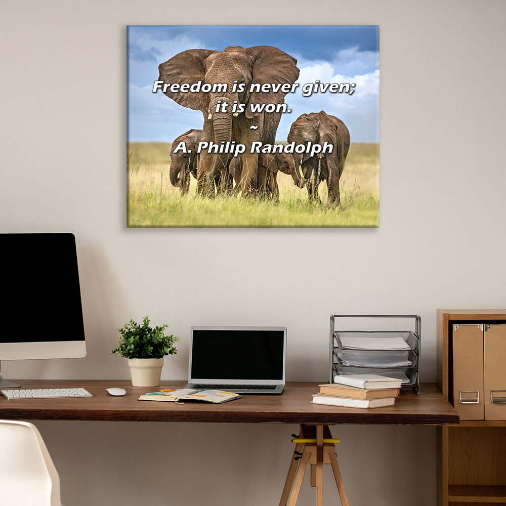 Latitude Run® Artsy Quote "Freedom is never given; it is won." By A ...