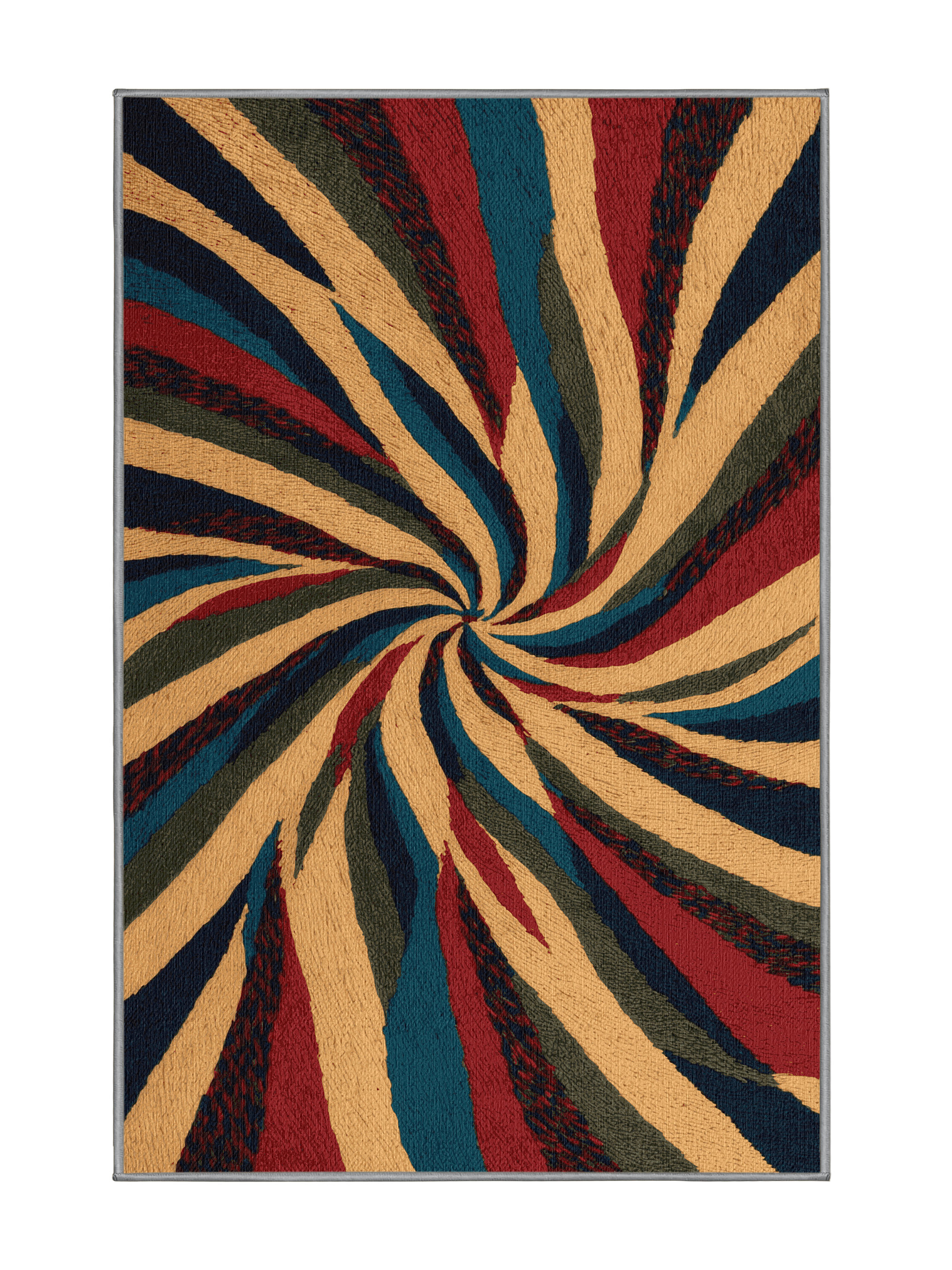 One Allium Way® Washable Pinwheel Patterns Farm Area Rug | Wayfair