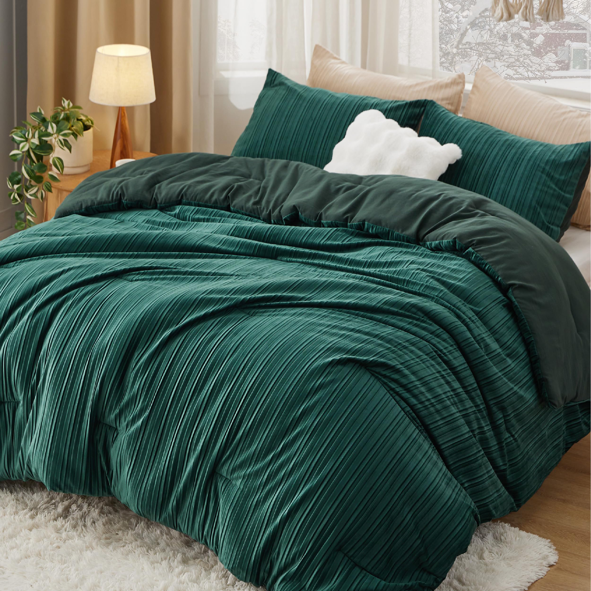 Bedsure Fluffy Luxury Fuzzy Bedding Set | Wayfair