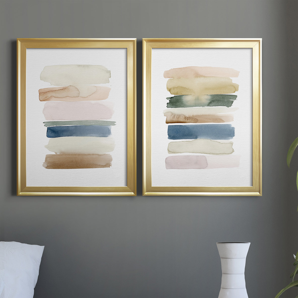 George Oliver "Faint Swatches I" 2-Piece Painting Print & Reviews | Wayfair