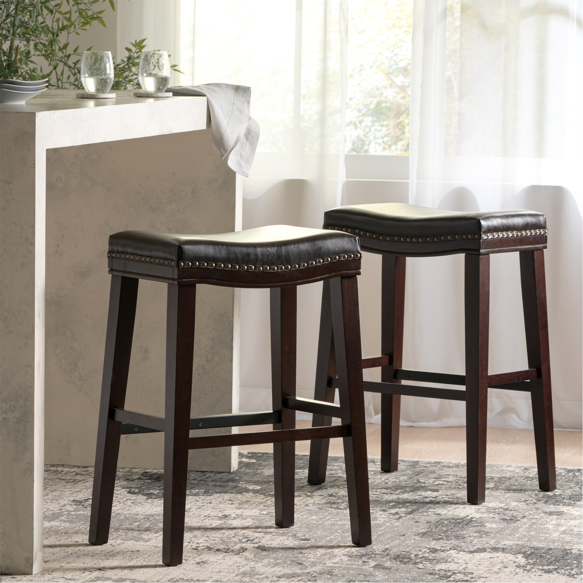 Winston Porter Comfortable And Durable Saddle Stool With Stylish Design ...