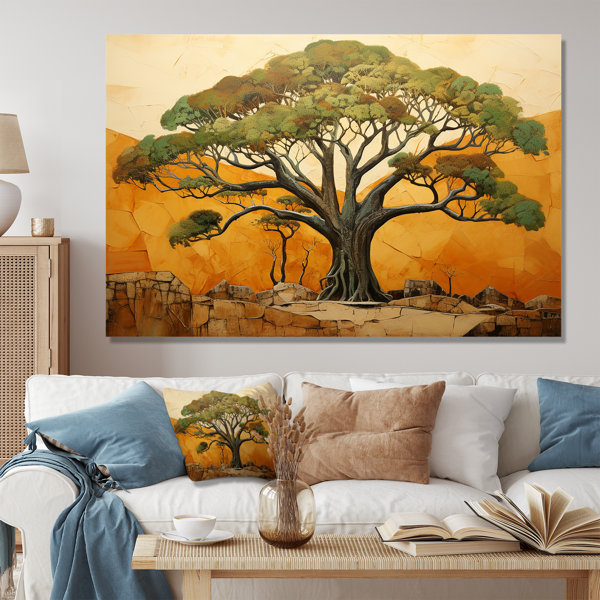 Winston Porter Green Baobab African Tree Majesty I - Tree African Wall ...