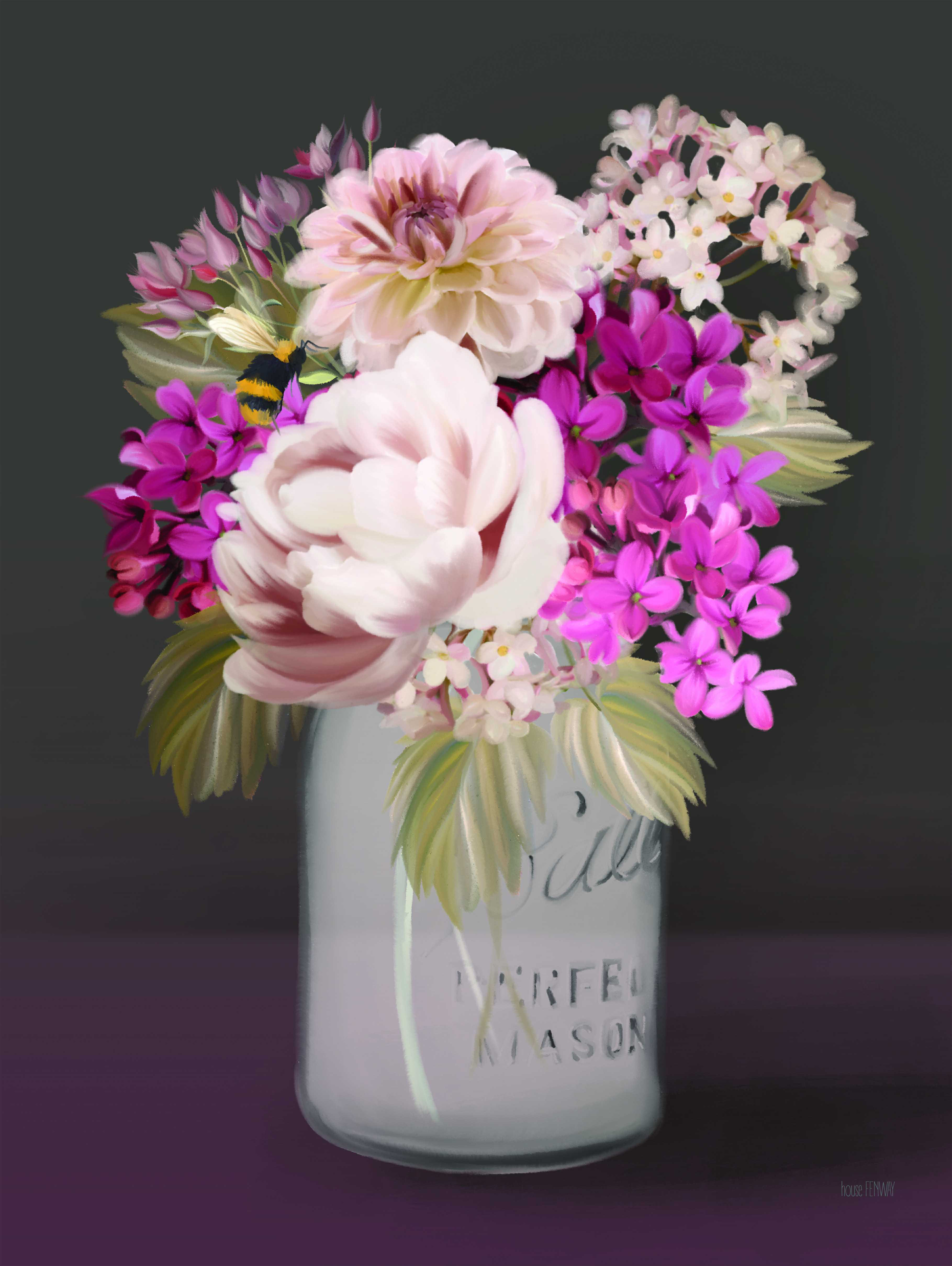 Wildon Home® Plum Mason Jar Floral - Wayfair Canada
