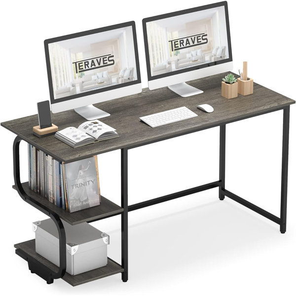 Inbox Zero Marcuse Metal Base Computer Desk - Wayfair Canada