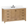 Avanity Modero 61 in. Single Vanity Combo in Brushed Oak finish and ...