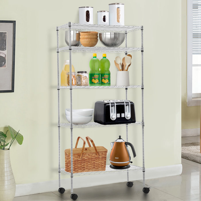 Rebrilliant Konnor 30'' W Steel Height -Adjustable Shelving Unit with ...