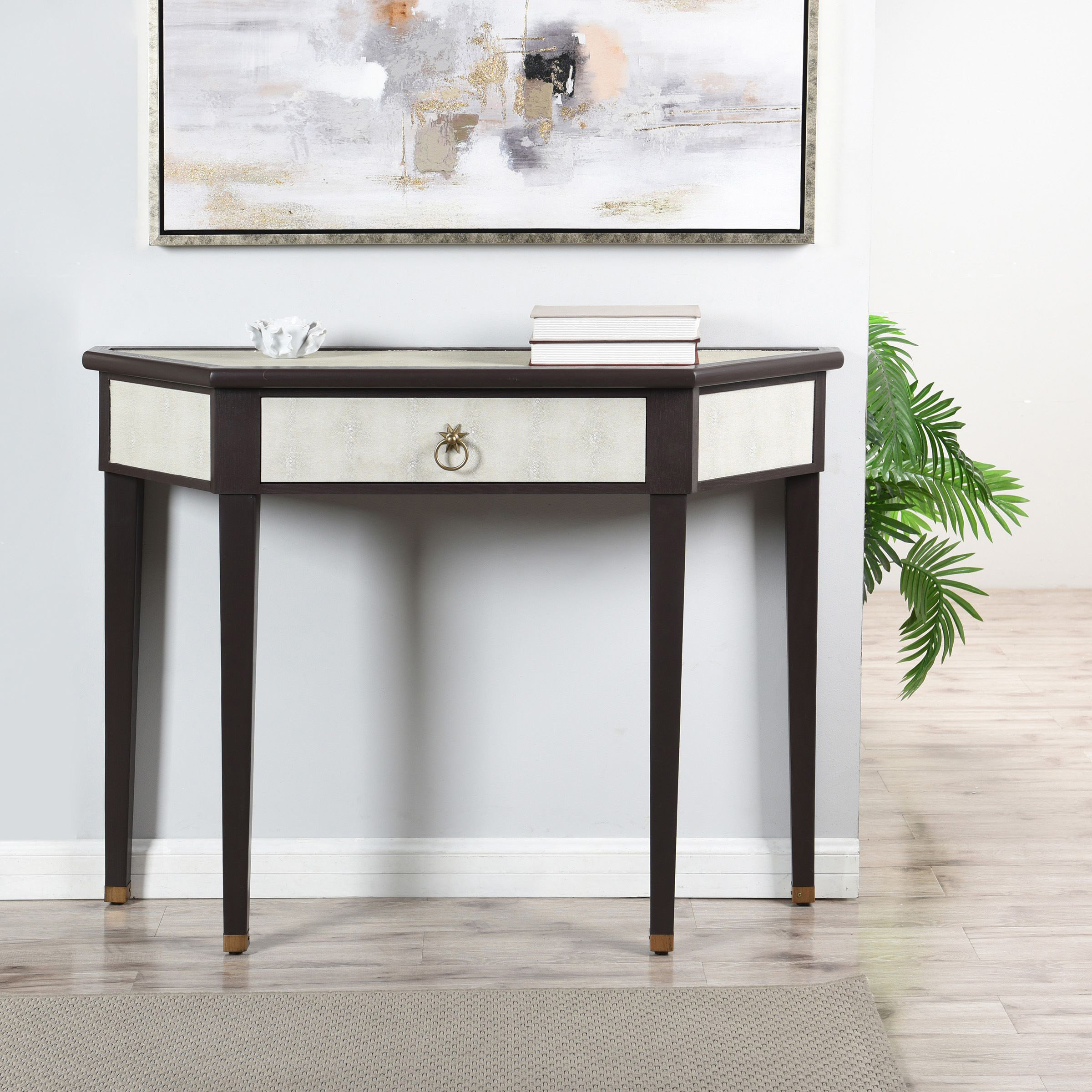 StyleCraft Home Dann Foley Lifestyle - Console Table - Ivory Faux ...