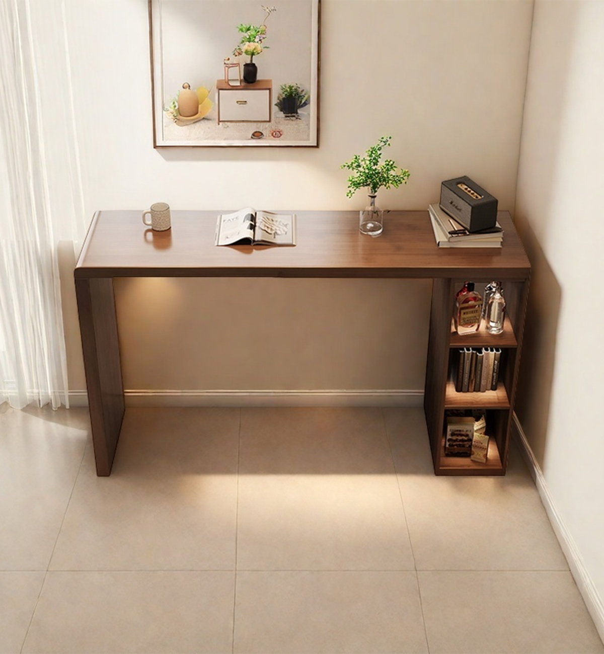 Latitude Run® All Solid Wood Bar Table, Open Style Long Table - Wayfair ...