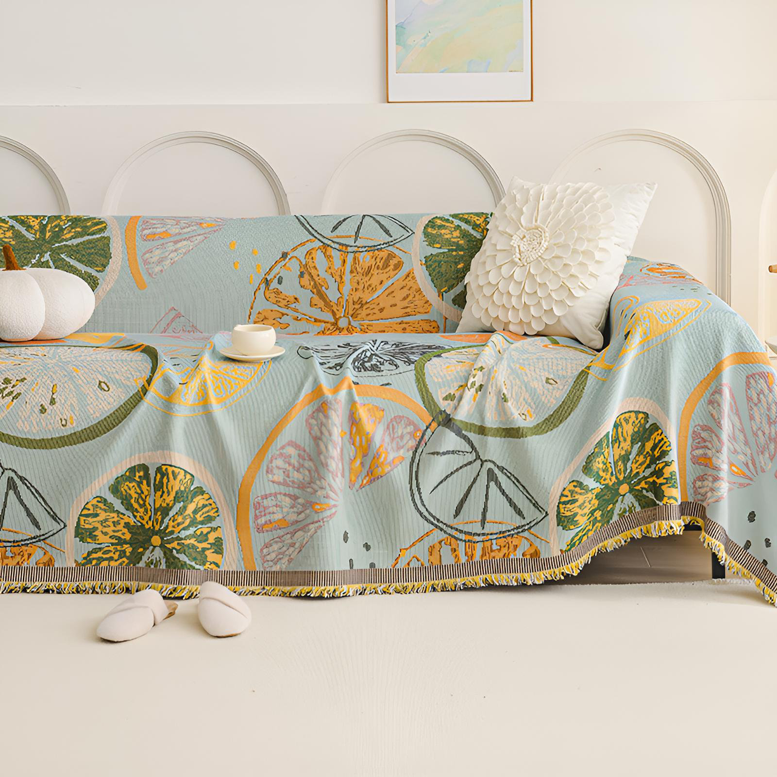 Lark Manor™ Full Coverage Non-Slip Sofa Cover Cloth, One-Piece Sofa ...