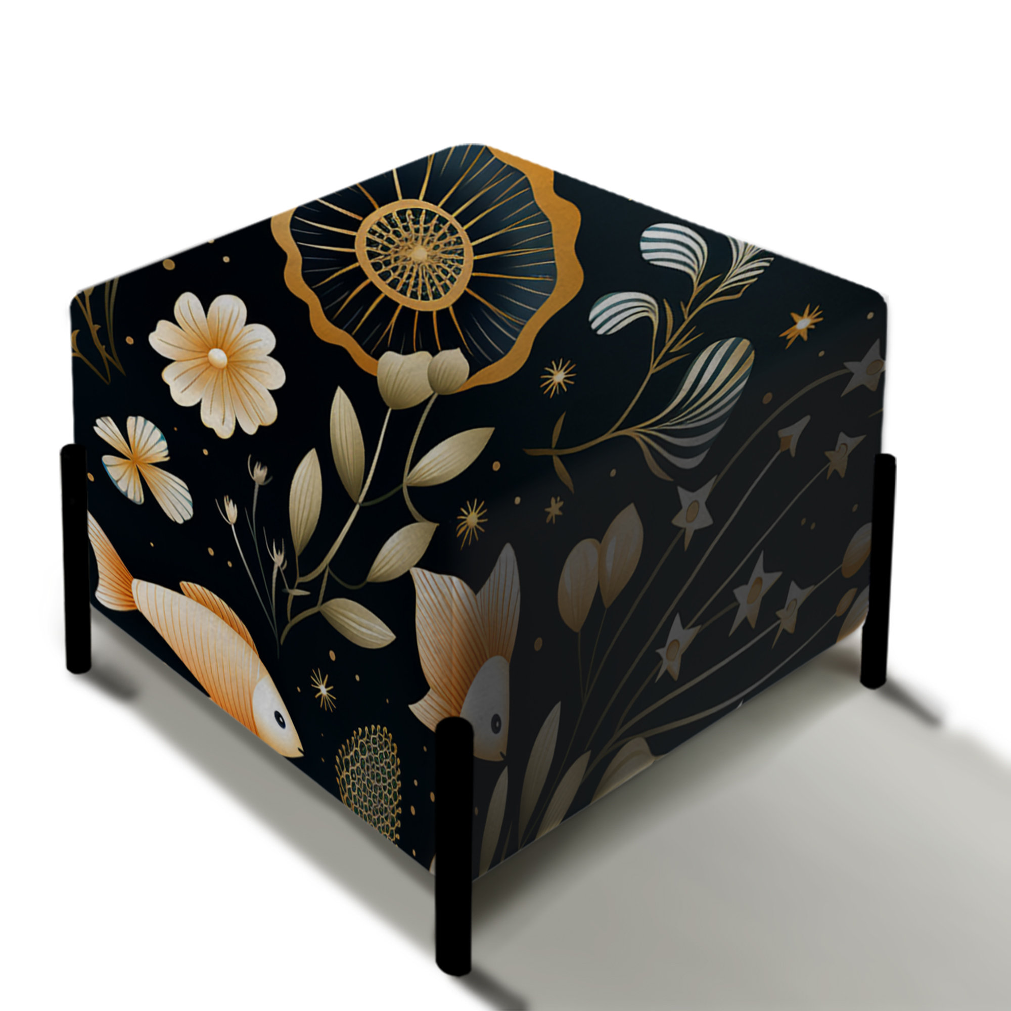 Design Art Seaside Sealife Symphony Coastal Pattern - Coastal Square ...