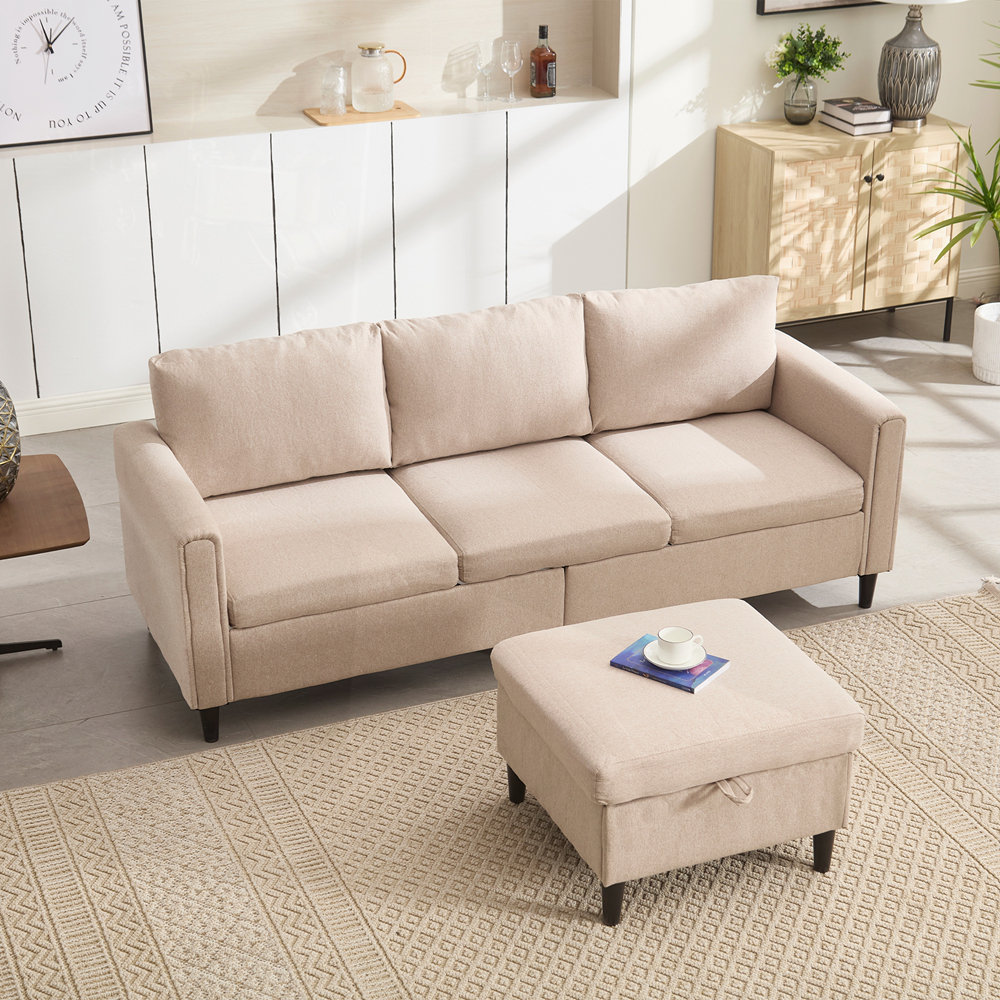 Winston Porter Small Sofa 3 Seats Sofas with Storage Chaise - Wayfair ...
