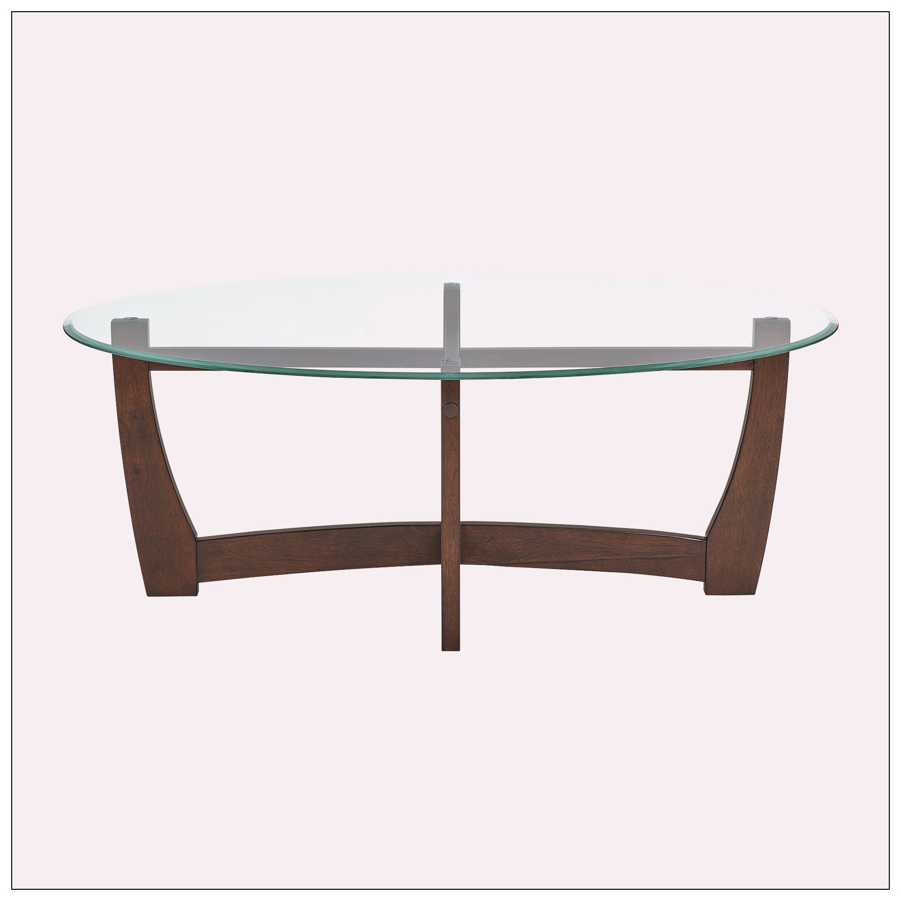 Latitude Run® 48 Inch Oval Glass Coffee Table | Wayfair