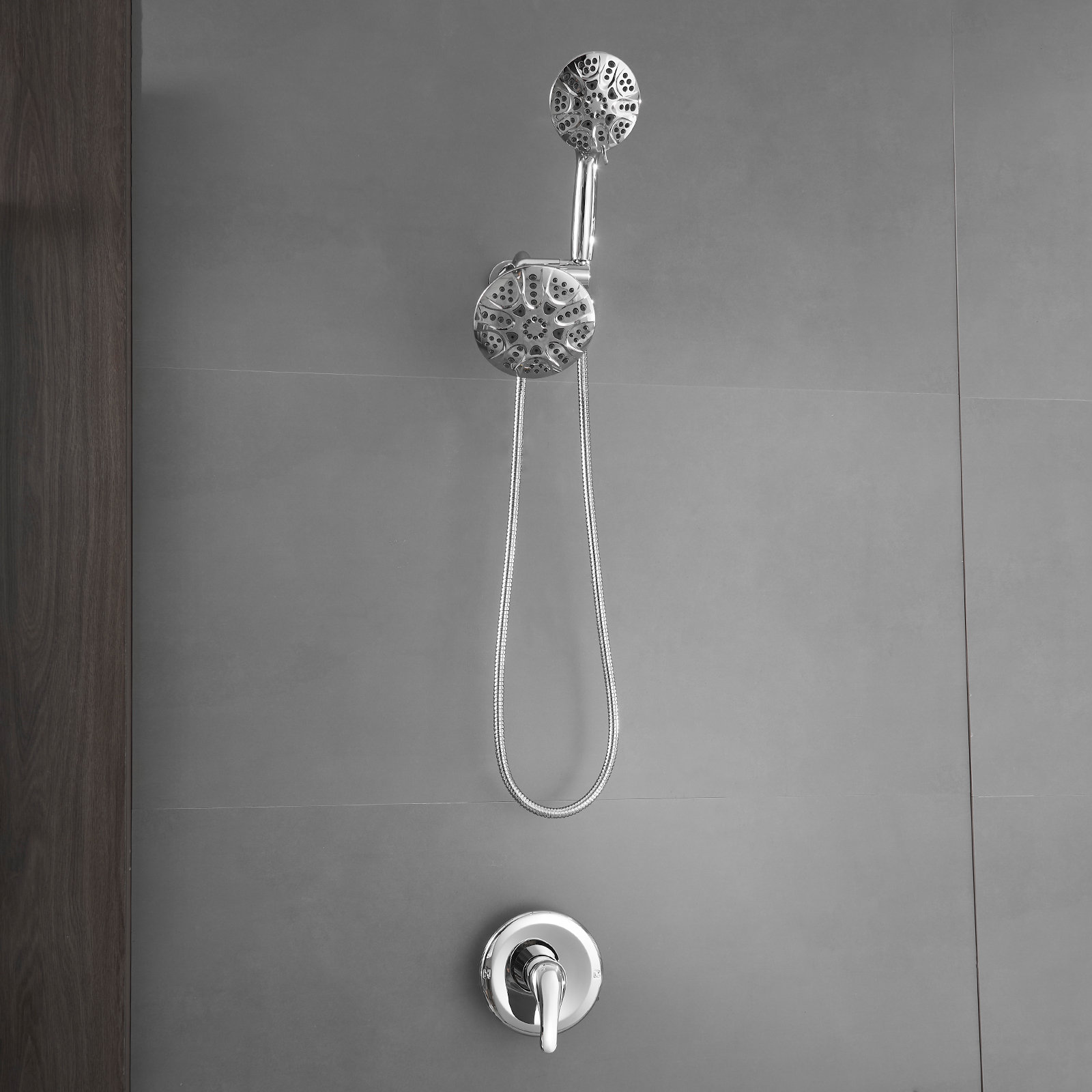 VIBRANTBATH Single-Handle Dual Shower Faucet Set Trim Kit 1.8 GPM With ...