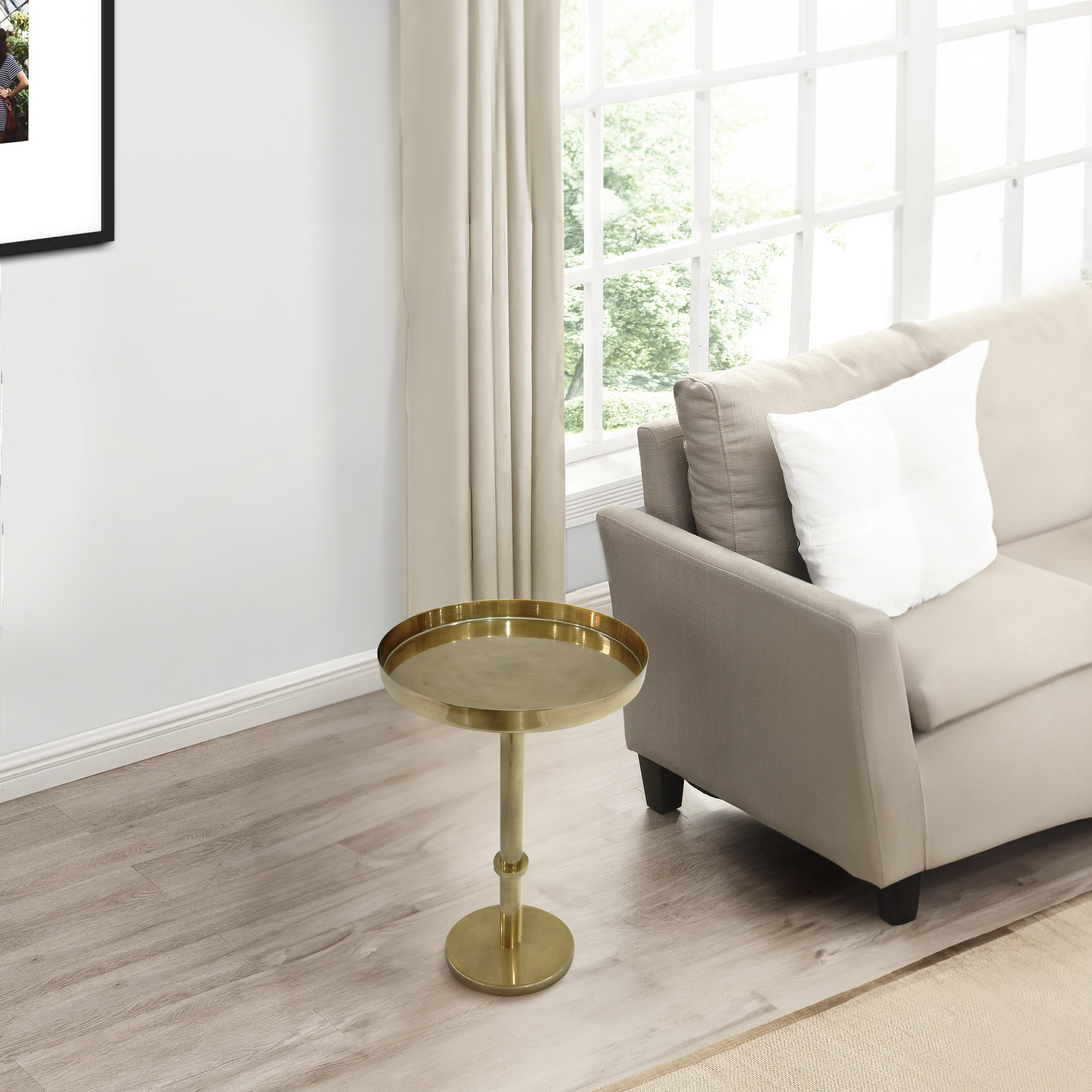 Willa Arlo™ Interiors Ara Iron Pedestal End Table | Wayfair