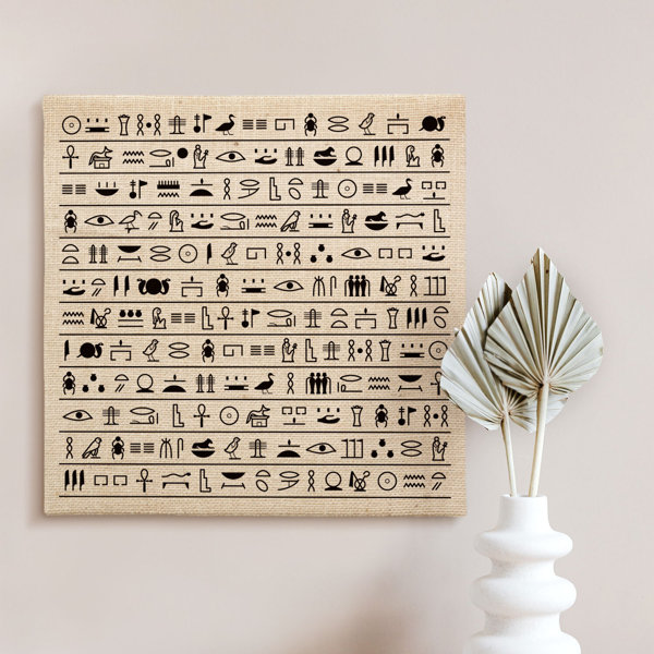 zarify Egyptian Hieroglyphic - Single Picture Frame Print on Canvas ...