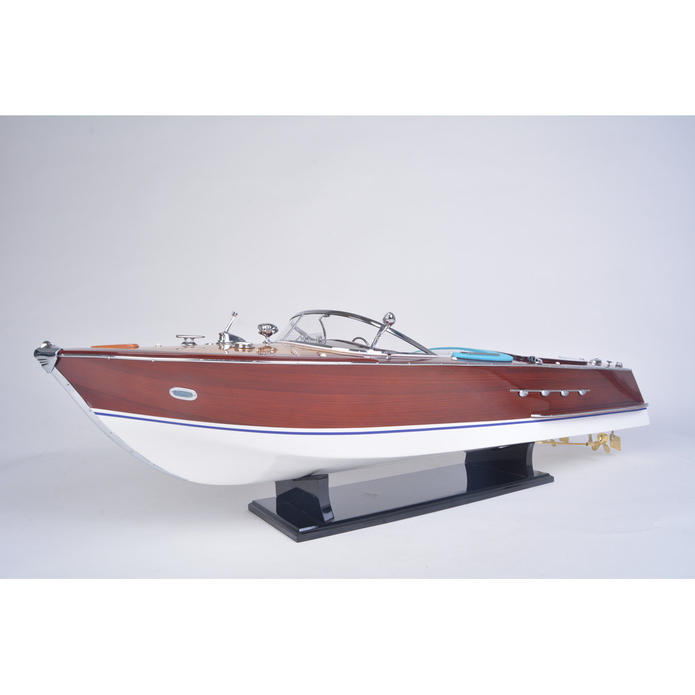 Old Modern Handicrafts Super Riva Painted Large Speedboat Model ...