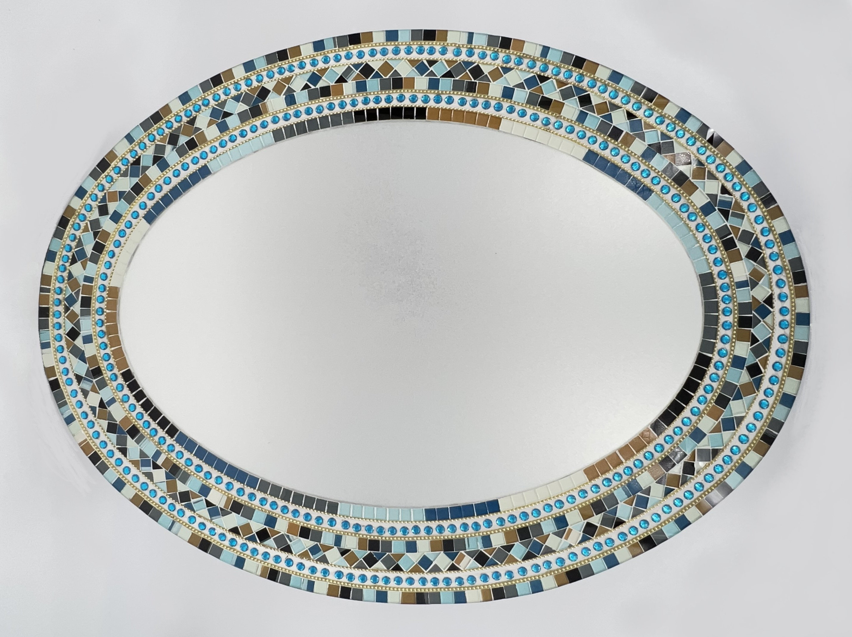 Winston Porter Zorigs Mosaic Mirror, Wall Art Décor – Handcrafted ...