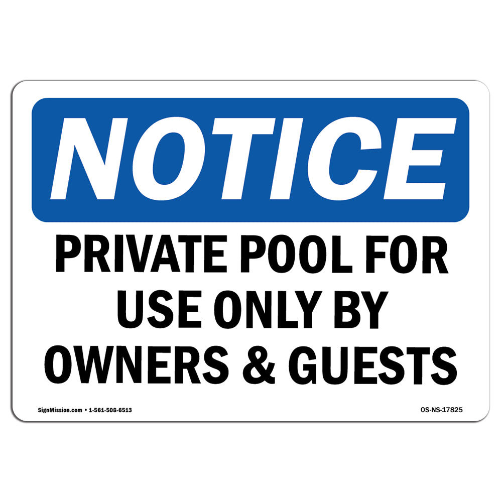 SignMission Private Pool for Use Only by Owners and Guests Sign | Wayfair