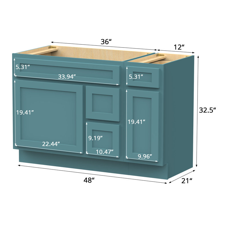 Home Beyond 48'' Single Bathroom Vanity Base Only & Reviews | Wayfair