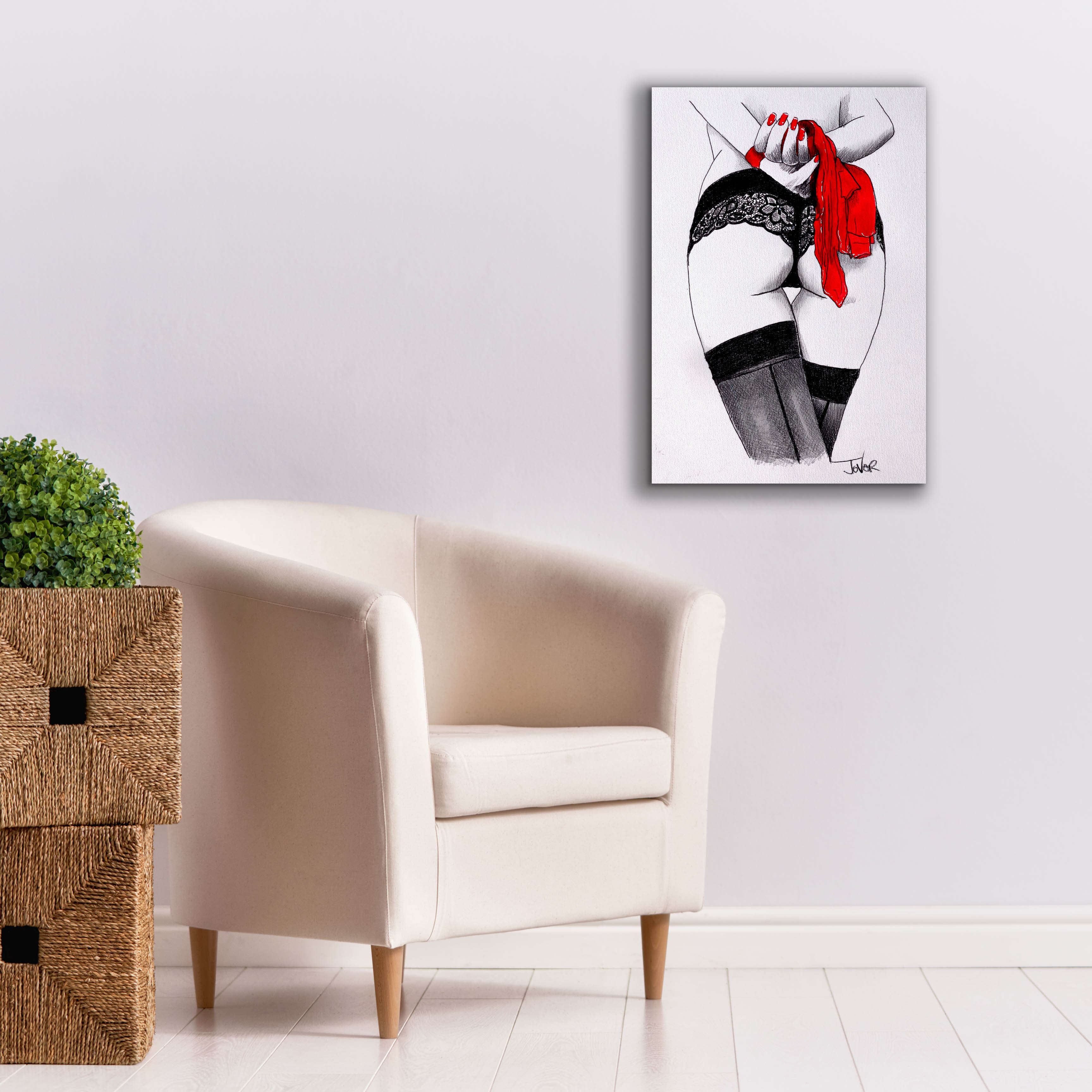 House of Hampton® 'Red Taboo' by Loui Jover Canvas Wall Art | Wayfair